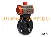 China UPVC CPVC PVC Air Operated Butterfly Valve With Pneumatic Actuator for sale