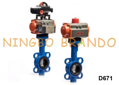 China Pneumatic Actuated Butterfly Valve With Solenoid Valve Limit Switch for sale