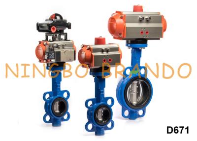 China Pneumatic Actuator Operated Wafer Butterfly Valve Double Acting for sale