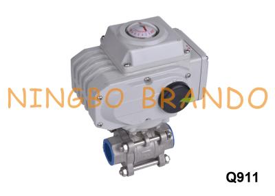 China Stainless Steel 304 Three Piece Electric Actuated Ball Valve 1 Inch for sale