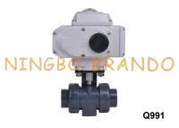 China DN25 UPVC CPVC PVC Ball Valve With Electric Actuator 24VDC 220VAC for sale