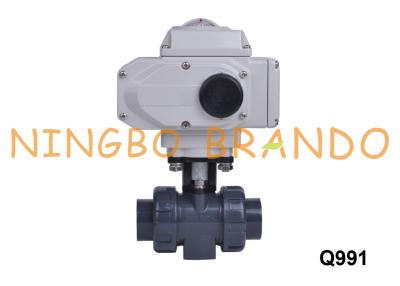 China DN25 UPVC CPVC PVC Ball Valve With Electric Actuator 24VDC 220VAC for sale