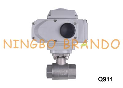 China 1'' 2 Way Stainless Steel Ball Valve With Electric Actuator 24V 220V for sale