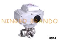 China 1'' Stainless Steel 3 Way Ball Valve With Electric Actuator 24V 220V for sale