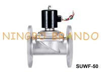 China SUWF-50 Stainless Steel Flanged Solenoid Valve 2'' DN50 24VDC 220VAC for sale