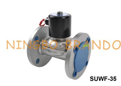 China 1 1/4'' Flanged Stainless Steel Solenoid Valve SUWF-35 24V DC 220V AC for sale