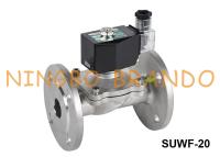 China 3/4'' Flange End Water Solenoid Valve Stainless Steel SUWF-20 220V 24V for sale