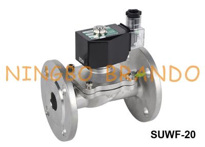 China 3/4'' Flange End Water Solenoid Valve Stainless Steel SUWF-20 220V 24V for sale
