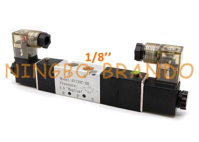 China 4V130C-06 5 Way 3 Position Closed Center Pneumatic Solenoid Valve for sale