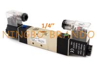 China 4V230C-08 1/4'' Double Solenoid 5/3 Way Closed Center Pneumatic Valve for sale
