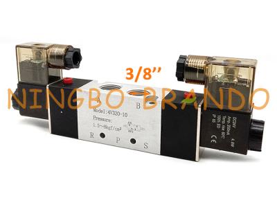 China 4V320-10 3/8 Inch Double Solenoid 5/2 Way Pilot Pneumatic Valve for sale