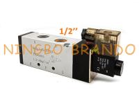 China 4V410-15 1/2 Inch Single Coil 5/2 Way Pneumatic Solenoid Valve for sale