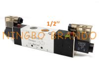 China 4V430C-15 1/2'' 5/3 Way Closed Center Pilot Pneumatic Solenoid Valve for sale