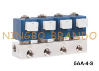 China Manifold Mounted Stainless Steel Solenoid Valve 1/4'' 3/8'' 1/2'' 24V 220V for sale