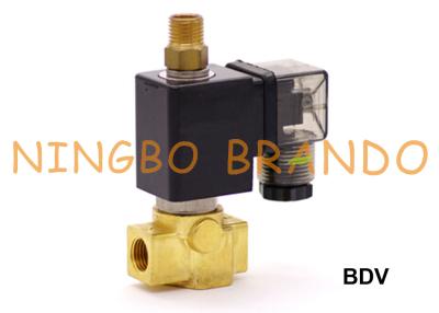 China 1/8'' 1/4'' 3 Way Water Air Brass Solenoid Valve Normally Closed 24V 220V for sale