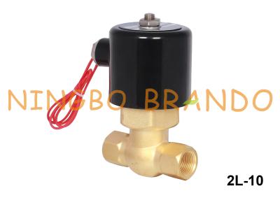 China 2L-10 3/8'' Steam Brass Solenoid Valve 2 Way Normally Closed 24V 220V for sale
