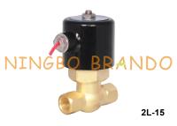 China 2L-15 1/2'' Brass Steam And Hot Water Solenoid Valve 24VDC 220VAC for sale