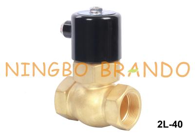 China 2L-40 1 1/2'' DN40 Steam Hot Water Brass Solenoid Valve 24VDC 220VAC for sale