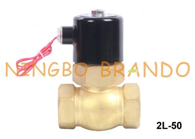 China 2L-50 2'' DN50 Steam Hot Water Brass Solenoid Valve 24 Volt 220 Volt for sale