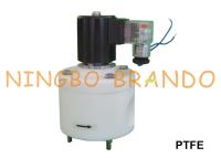 China 1'' Anti Corrosive Solenoid Valve PTFE Body 24V DC 220V AC for sale