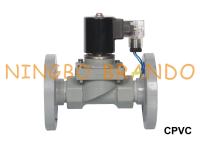 China Acid Alkali Chemical Resistant CPVC Solenoid Valve Anti Corrosion 24V 220V for sale
