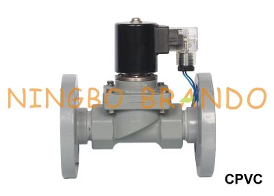 China Acid Alkali Chemical Resistant CPVC Solenoid Valve Anti Corrosion 24V 220V for sale