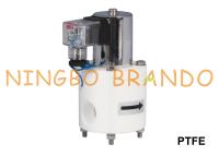 China 1/2'' 3/4'' 1'' PTFE Solenoid Valve Acid Alkali Resistant 24V 220V for sale