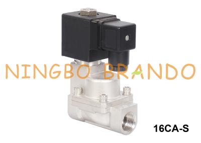 China Steam Hot Water Stainless Steel Solenoid Valve 3/8'' 1/2'' 3/4'' 1'' 24V 220V for sale