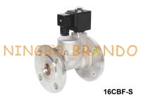 China 1'' 1 1/4'' Flanged Stainless Steel Steam Solenoid Valve Normally Open for sale
