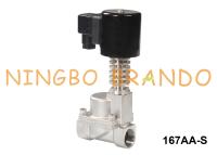 China 24VDC 220VAC Stainless Steel Hot Water Solenoid Valve 3/8 1/2 3/4 Inch for sale