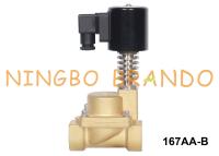 China 3/4 1 Inch Brass Solenoid Valve For Hot Water 24VDC 220VAC for sale