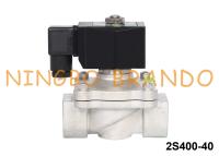 China 1 1/2'' Stainless Steel Electric Solenoid Valve Water 24VDC 220VAC for sale