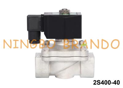 China 1 1/2'' Stainless Steel Electric Solenoid Valve Water 24VDC 220VAC for sale