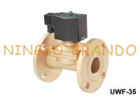 China 1 1/4'' Flanged Electric Brass Solenoid Valve Water 24V DC 220V AC for sale