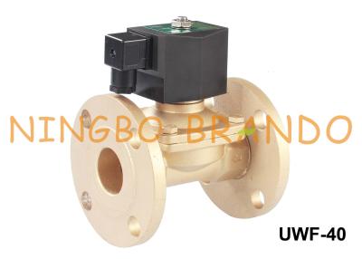 China 1 1/2'' Flanged Brass Water Electric Solenoid Valve 24VDC 220VAC for sale