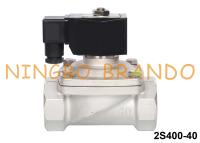 China 1.5'' DN40 Electric Solenoid Water Valve Stainless Steel 24V 220V for sale