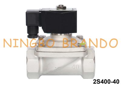 China 1.5'' DN40 Electric Solenoid Water Valve Stainless Steel 24V 220V for sale