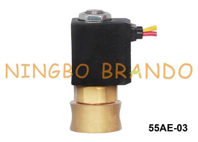 China 1/8'' 2-Way Direct Operated Brass Solenoid Valve FKM Seal 24V 220V for sale