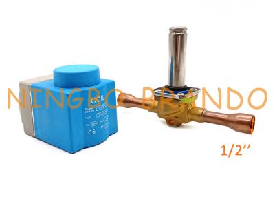 China 032F1217 EVR 10 NC 1/2'' 12mm Solder Refrigerant Solenoid Valve for sale