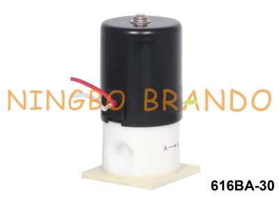 China 1/8'' PTFE Diaphragm Isolation Solenoid Valve 2 Way NC 12VDC 24VDC for sale