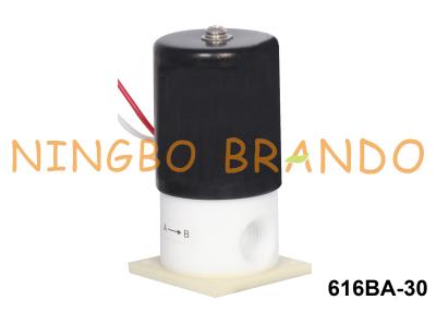 China PTFE Diaphragm Solenoid Operated Isolation Valve 2 Way NC 12V 24V DC for sale
