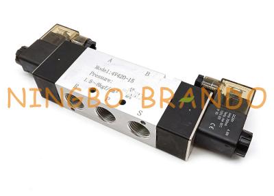 China Airtac Type 4V420-15 1/2'' 5/2 Way Double Solenoid Pneumatic Valve for sale