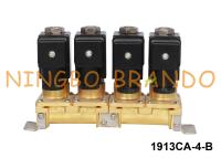 China Stackable 4 Group Brass Solenoid Valve Multi-Way 1/8'' 1/4'' 24V 220V for sale