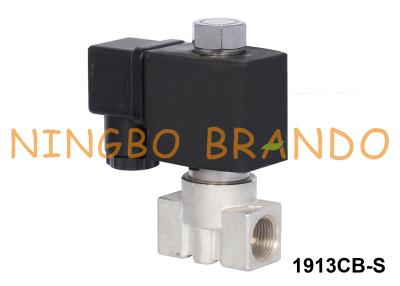 China 1/4'' 24VDC 220VAC Stainless Steel 304 Solenoid Valve 2 Way Normally Open for sale