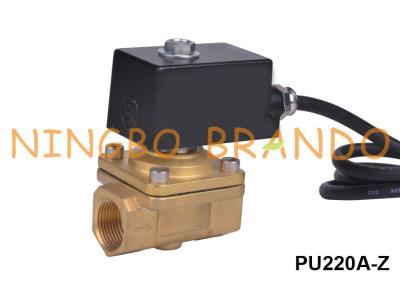 China Explosion Proof 2/2 Way Brass Solenoid Valve PU220 24V DC 110V 220V AC for sale