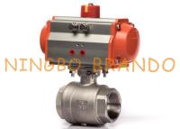 China Pneumatic Actuator 2 Piece Ball Valve 2'' DN50 Threaded Stainless Steel for sale