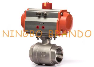 China Pneumatic Actuator 2 Piece Ball Valve 2'' DN50 Threaded Stainless Steel for sale