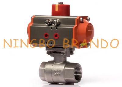 China Pneumatic Actuator Two Piece Female Threaded Ball Valve 1'' DN25 for sale