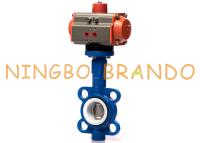 China 2'' DN50 Pneumatic Actuator Wafer Type Butterfly Valve With PTFE Seal for sale