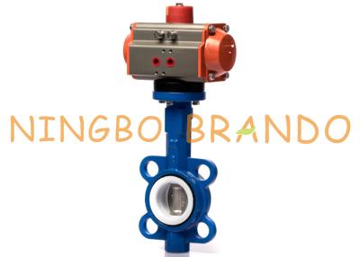 China 2'' DN50 Pneumatic Actuator Wafer Type Butterfly Valve With PTFE Seal for sale
